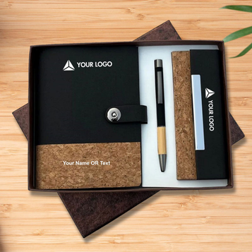 Prestige Leather Notebook Set | Custom Faux Leather Gifts for Corporates