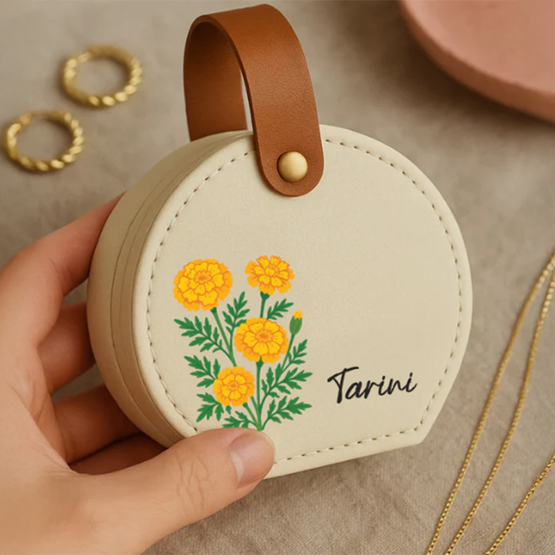 Round Trinklet Box for Women | Buy Round Jewellery Box Online