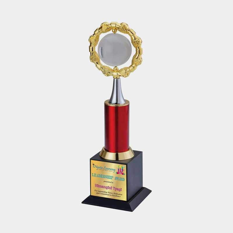 Custom Golden Team Work Trophy | Personalised with Name & Logo